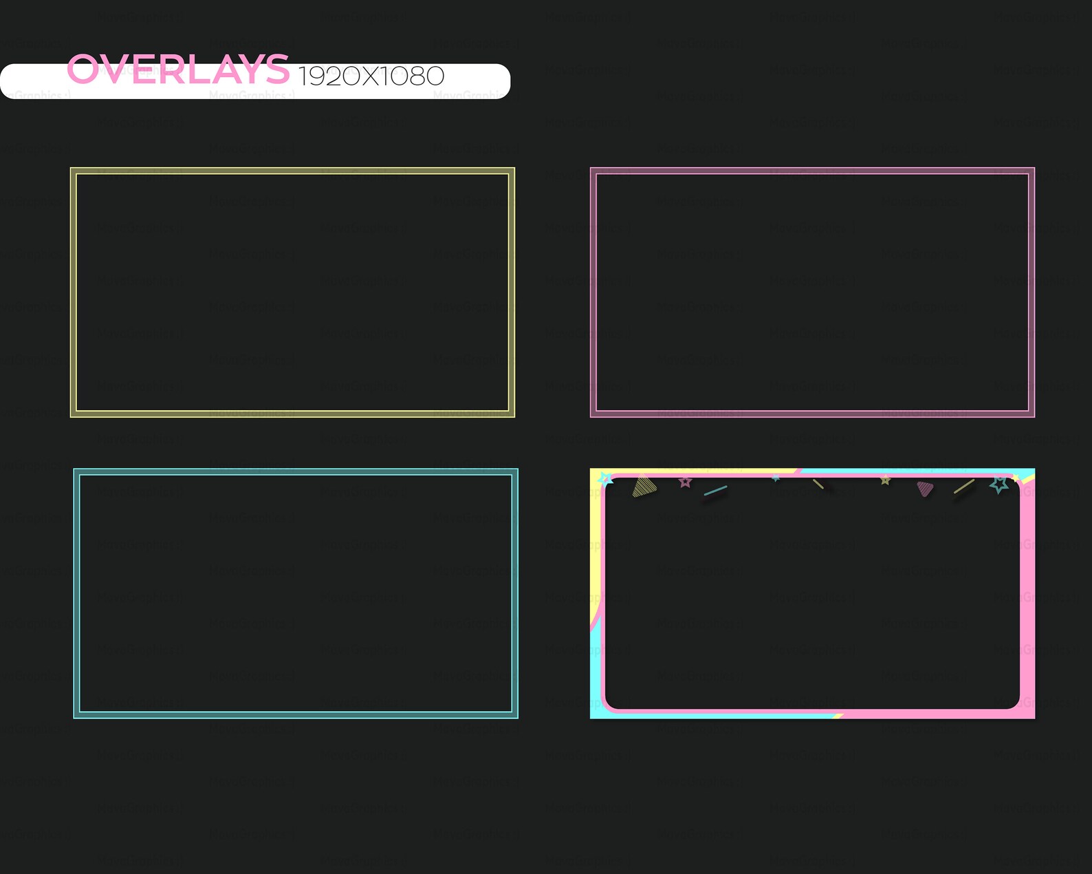 Retro Twitch Streaming Overlay Custom Twitch PNG Overlay Set Bundle OBS ...