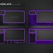 Twitch Overlay Neon Premade Purple Twitch Overlay Bundle Overlay ...