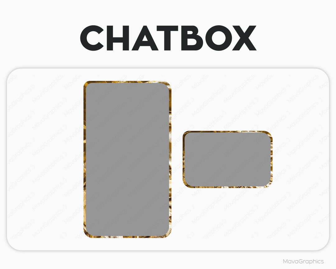 Gold Chatbox Overlay for Streamers, Premade Twitch Streamlabs OBS ...