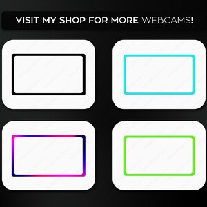 White Webcam Frame Overlay, Webcam Border, Custom Twitch Streamlabs OBS ...