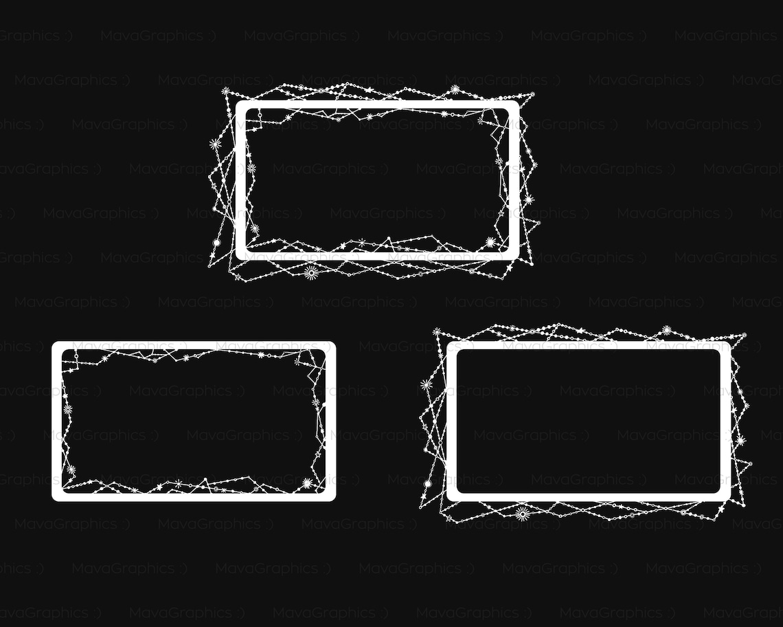 White Twitch Webcam Streaming Overlay, Webcam Border, Celestial Twitch ...