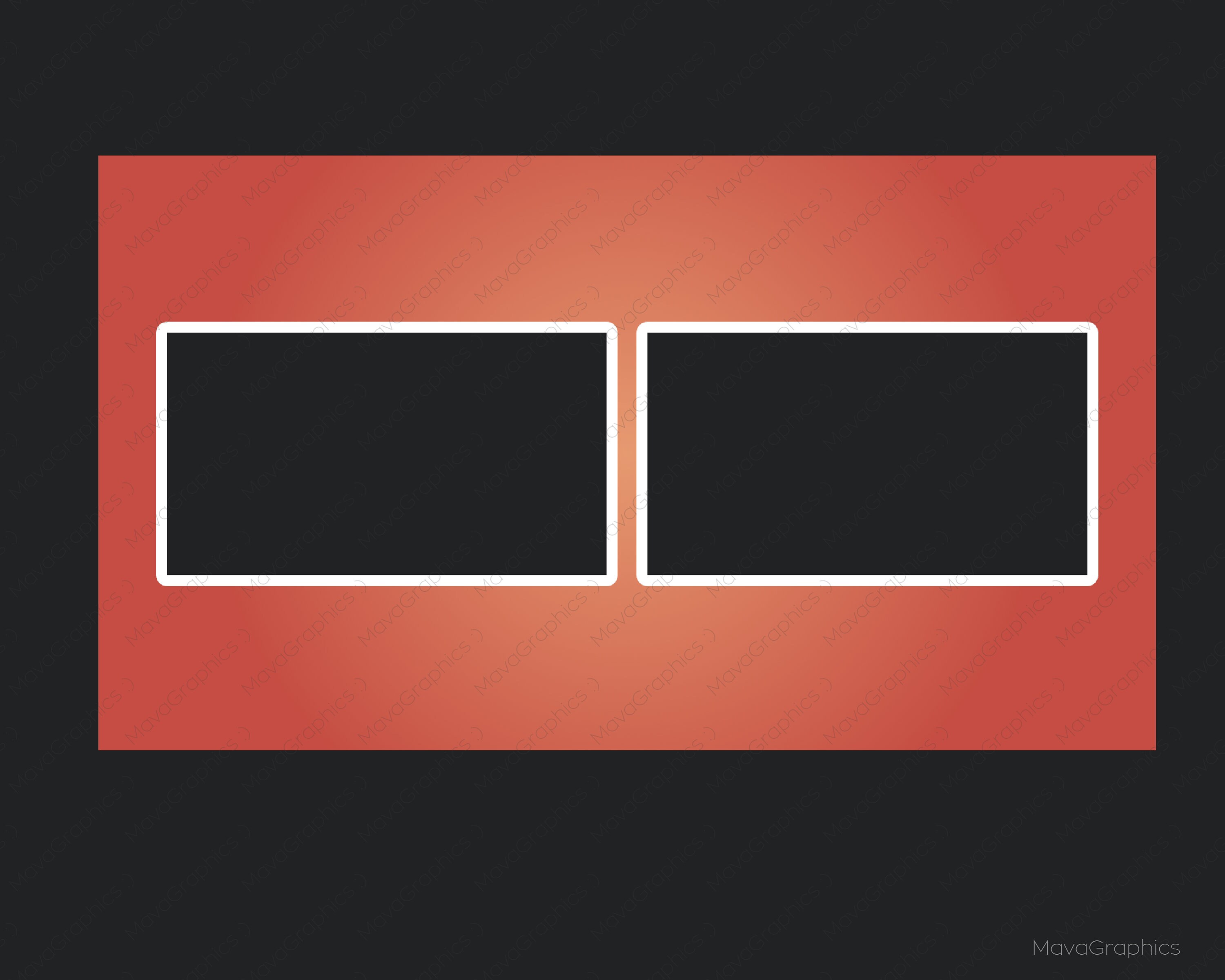 Multiple Screens Twitch Overlay | Orange Podcasting Overlay - Etsy