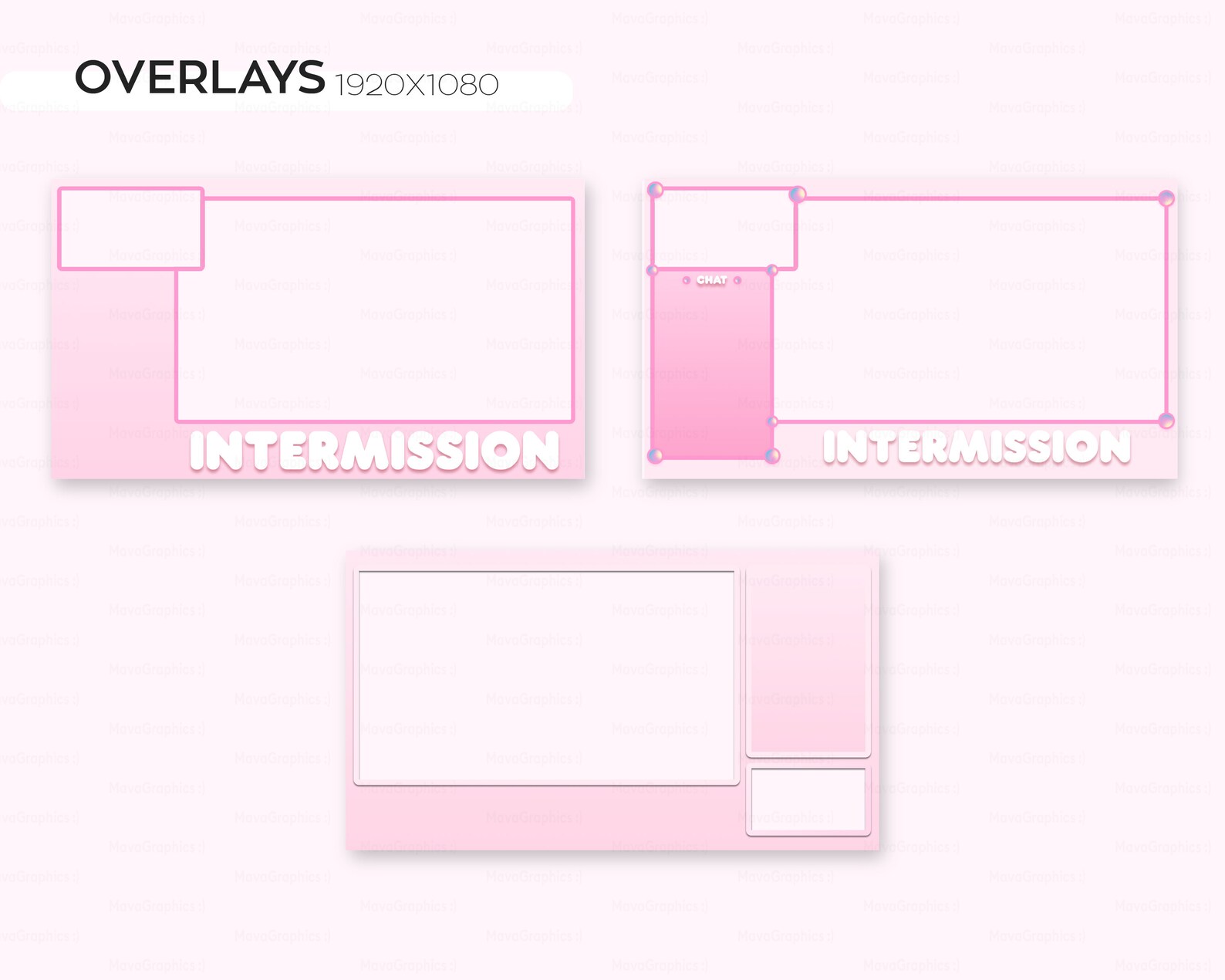Cute Pink Twitch Streaming Overlay Custom Twitch PNG Overlay | Etsy