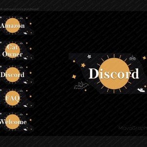 100 Yellow and Black Halloween Twitch Panels With Numbers and Months ...