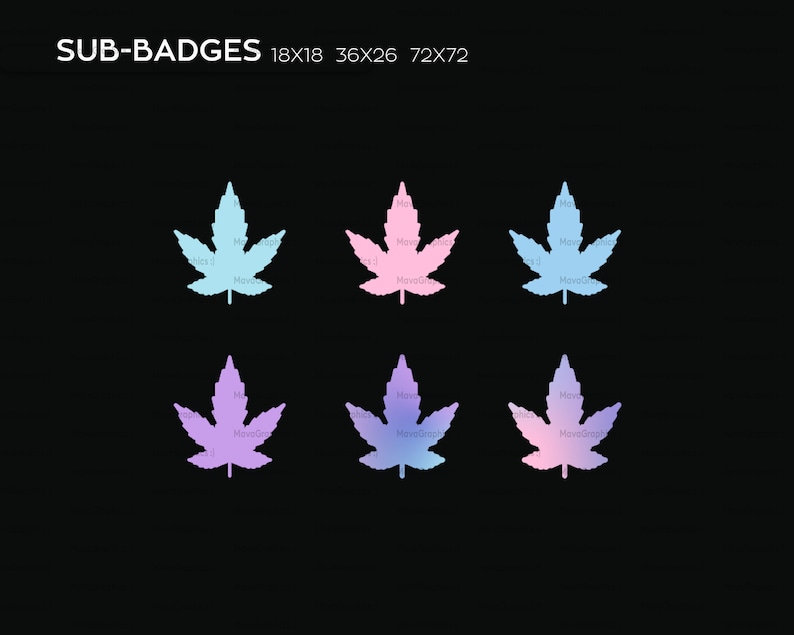 Pastel Weed Twitch Overlay for Live Streaming | Premade Twitch Overlay ...