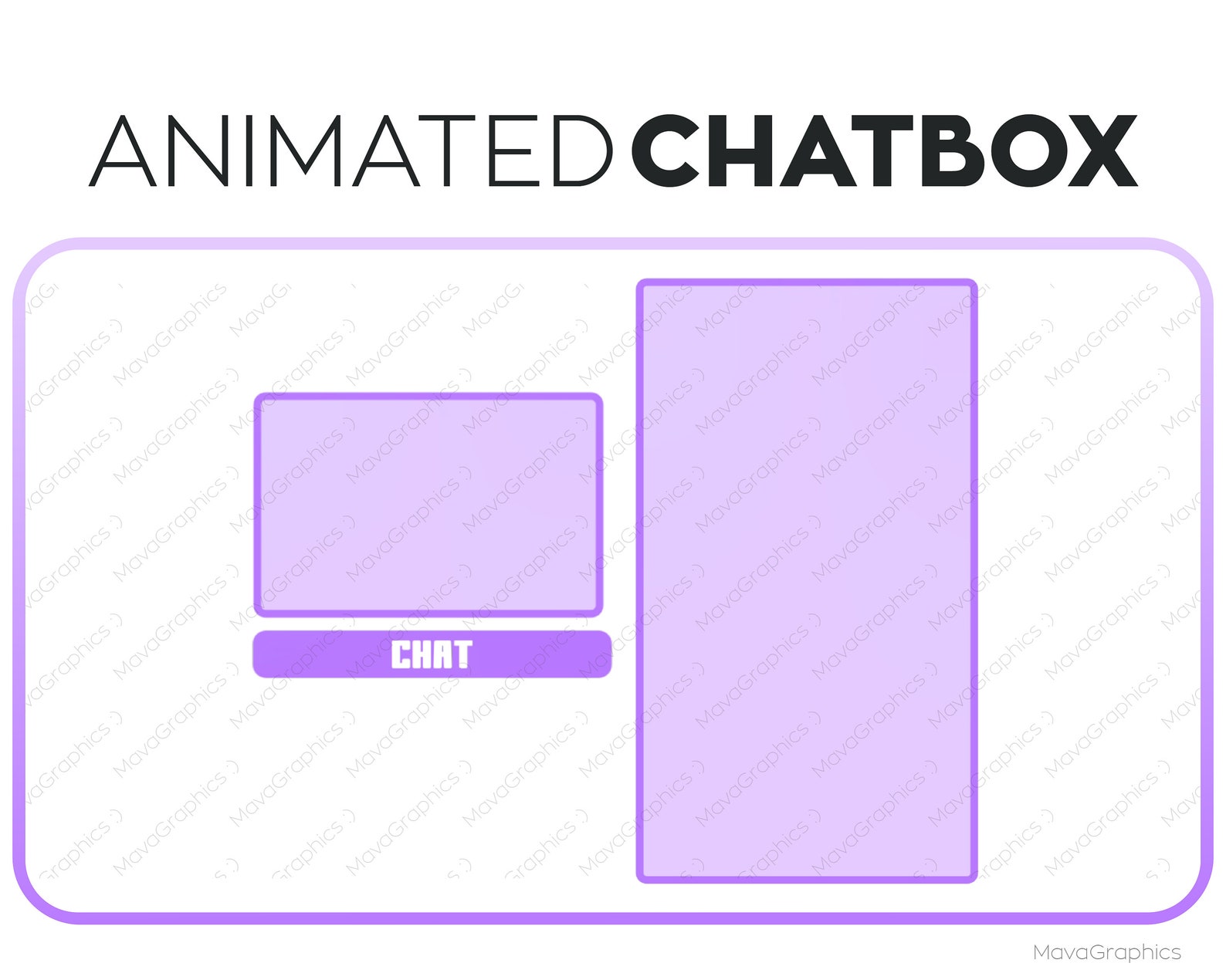 Purple Chatbox Overlay for Streamers Premade Twitch Streamlabs OBS ...