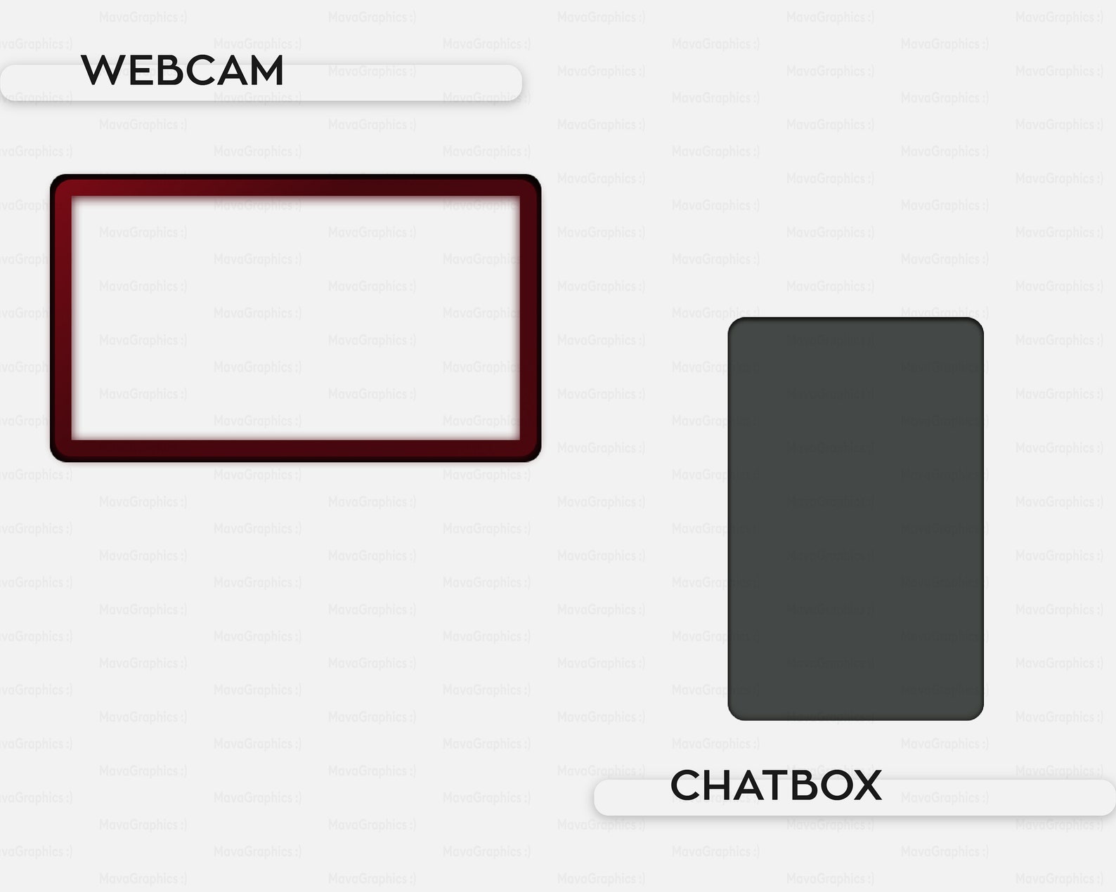 Dark Red Overlay for Live Streaming Premade Twitch Overlay Bundle ...
