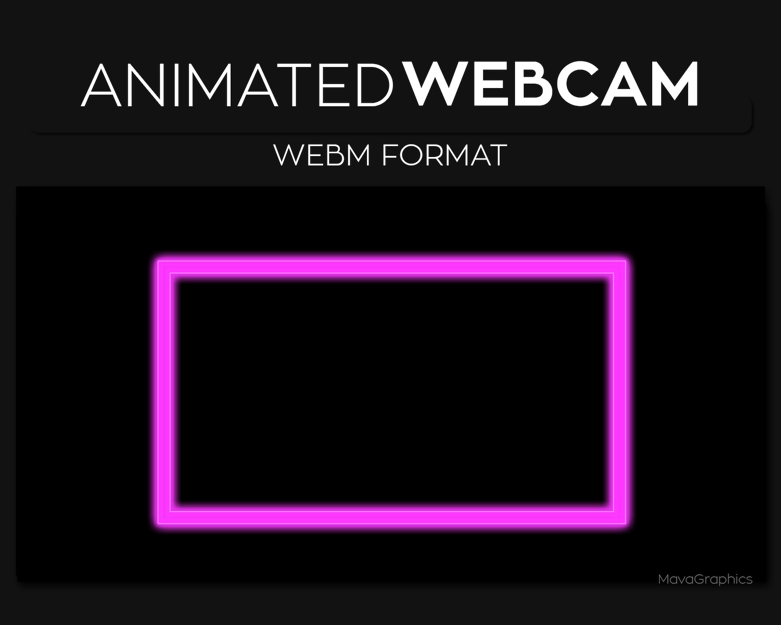 Pink Animated Webcam Frame Overlay, Webcam Border, Custom Twitch ...