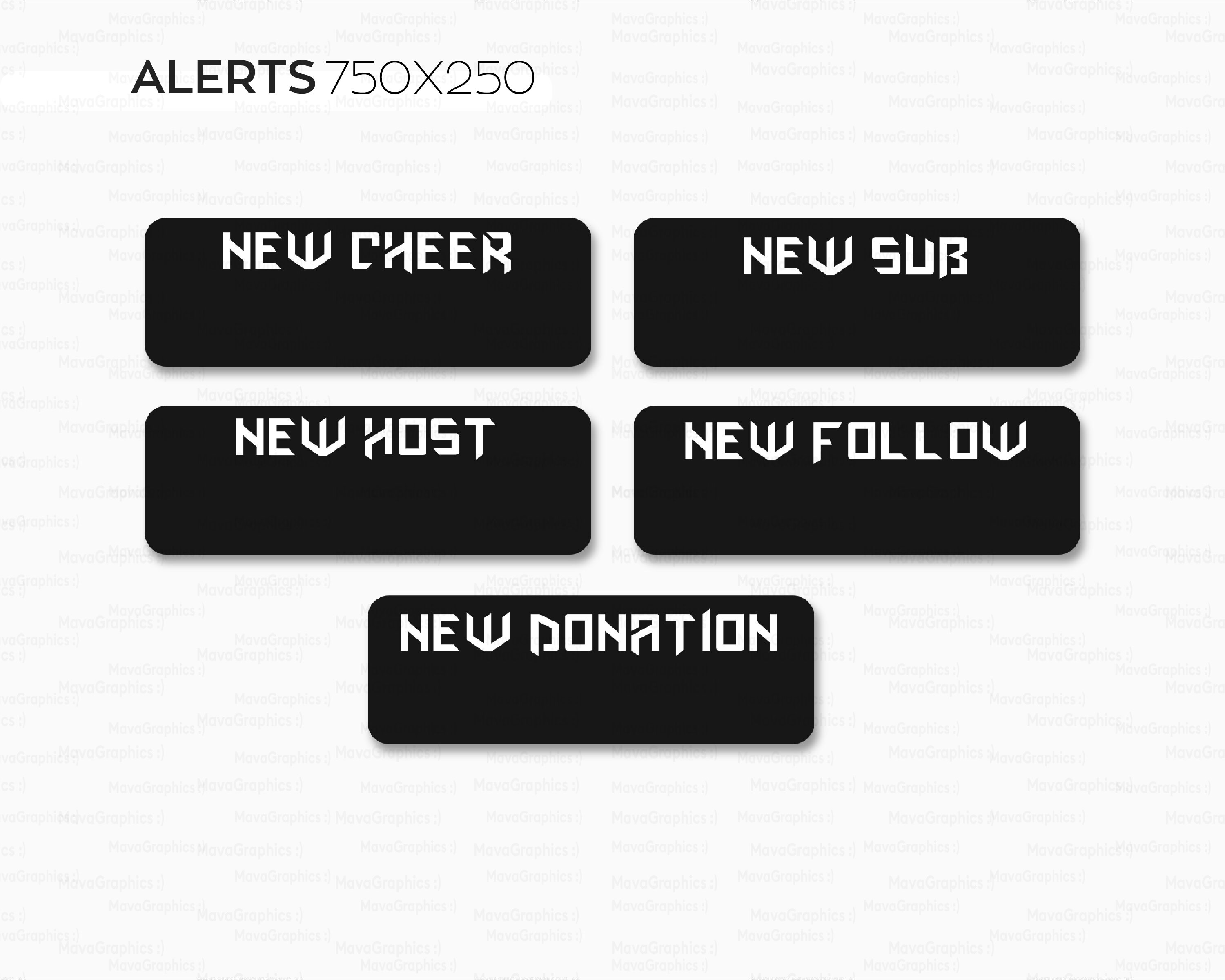 Dark Twitch Stream Overlay Bundle, Custom Simple Overlays and Banners ...