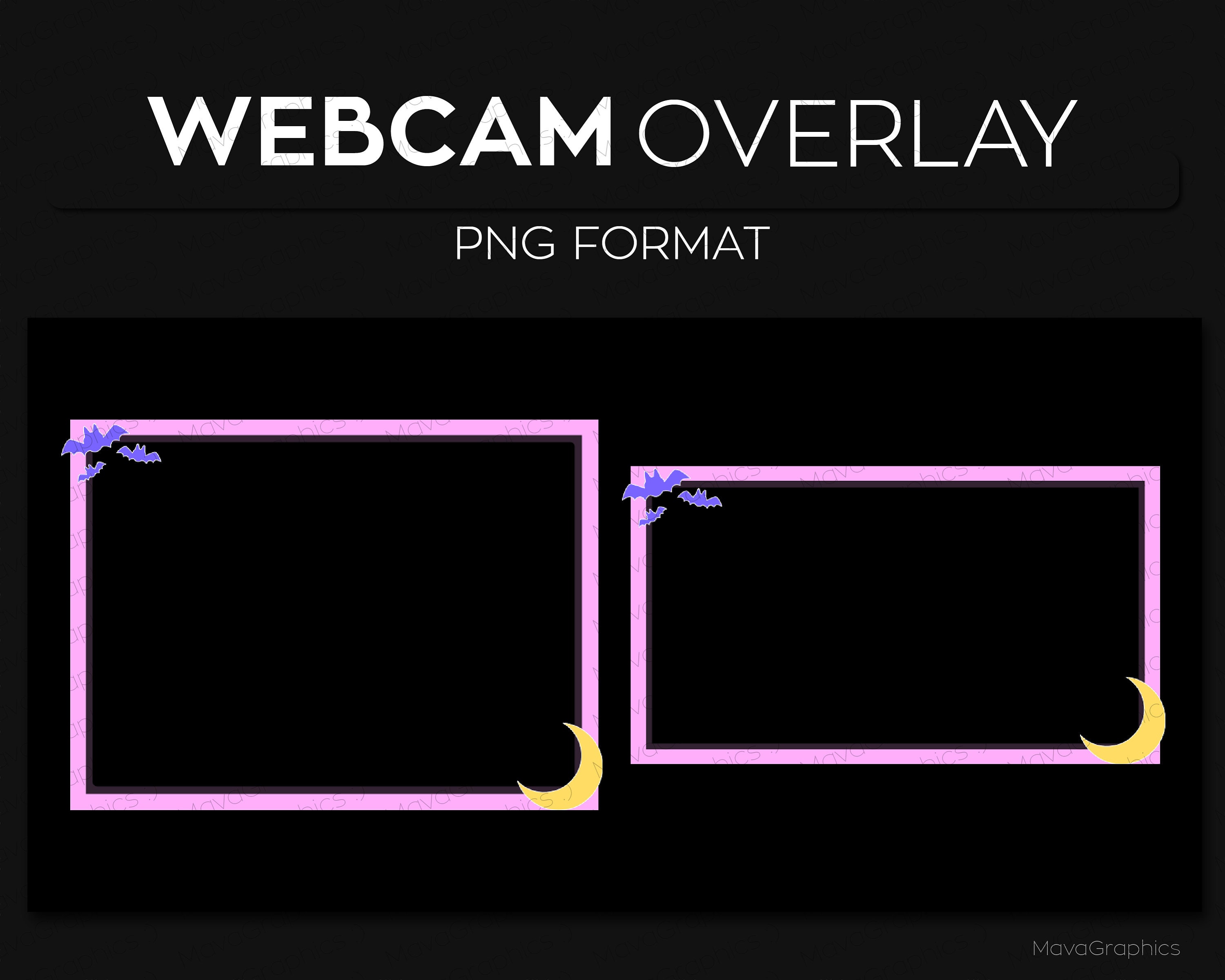 Pretty Pink Autumn Halloween Webcam Frame Overlay, Webcam Border ...