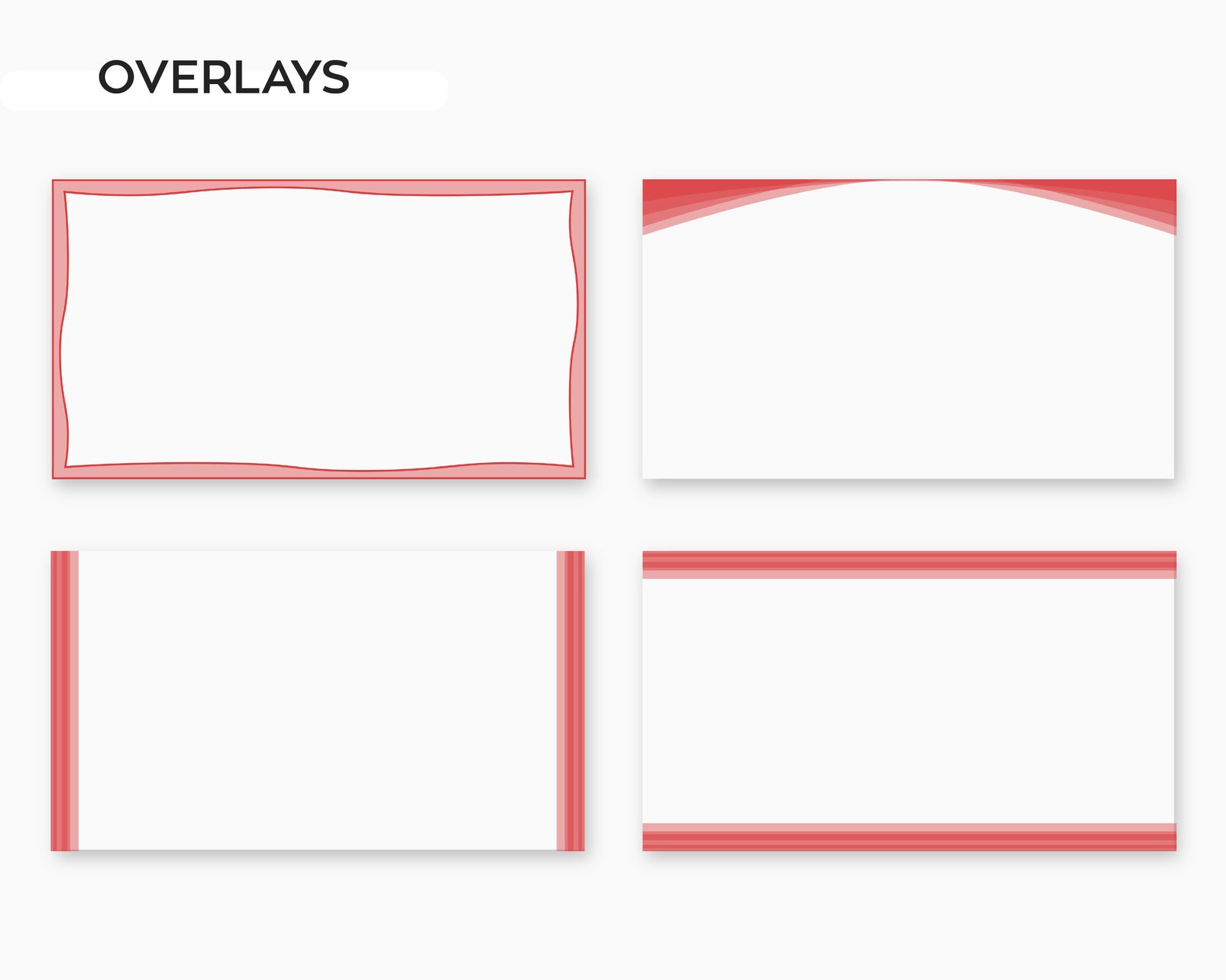 Transparent Red Twitch Streaming Overlay Custom Twitch PNG - Etsy
