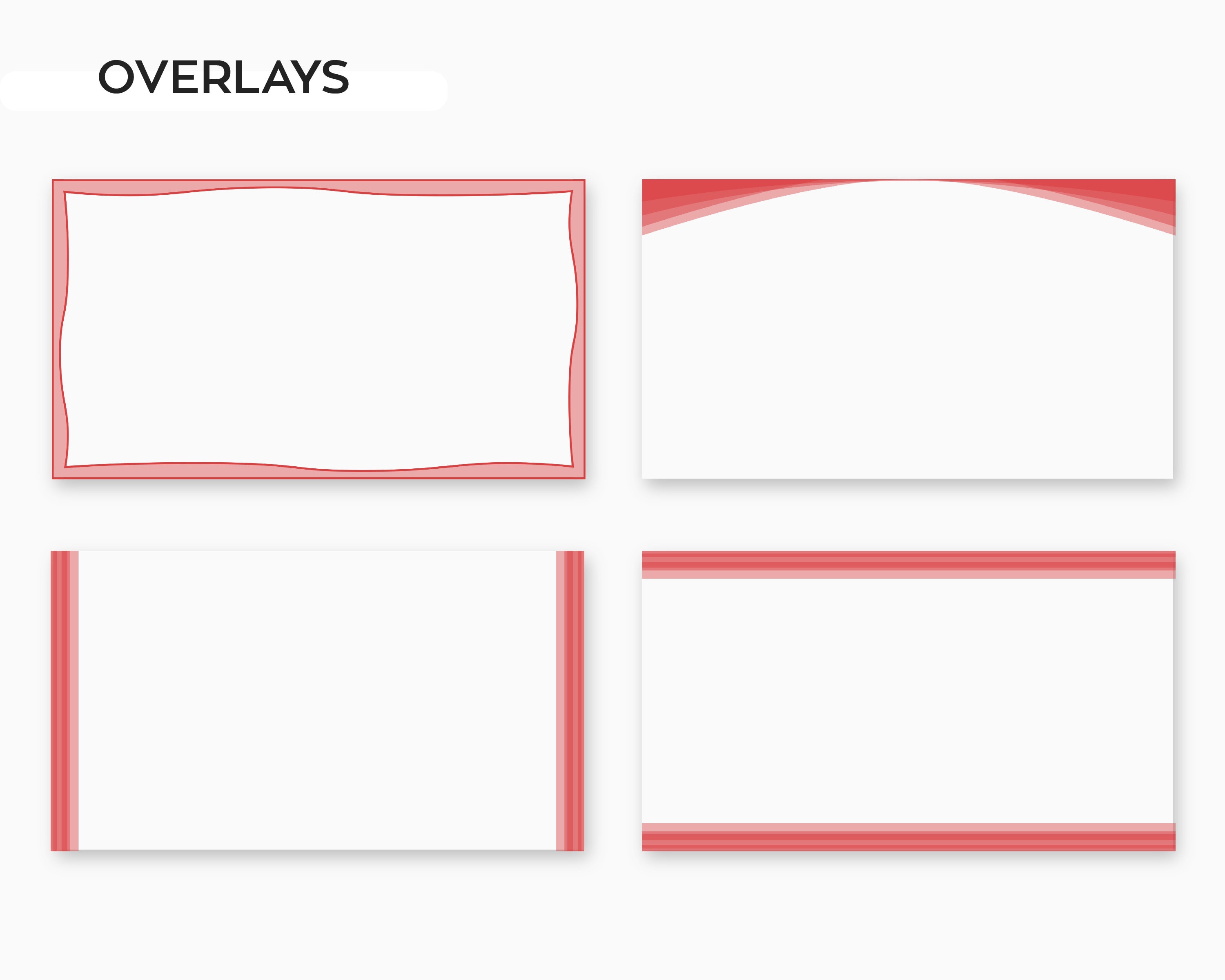 Transparent Red Twitch Streaming Overlay Custom Twitch PNG - Etsy