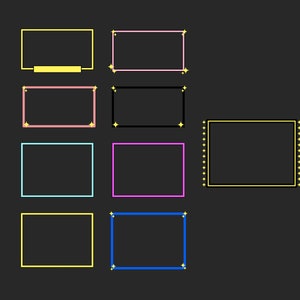 Twitch Webcam Frame Streaming Overlay Set, Custom Webcam Border for OBS ...