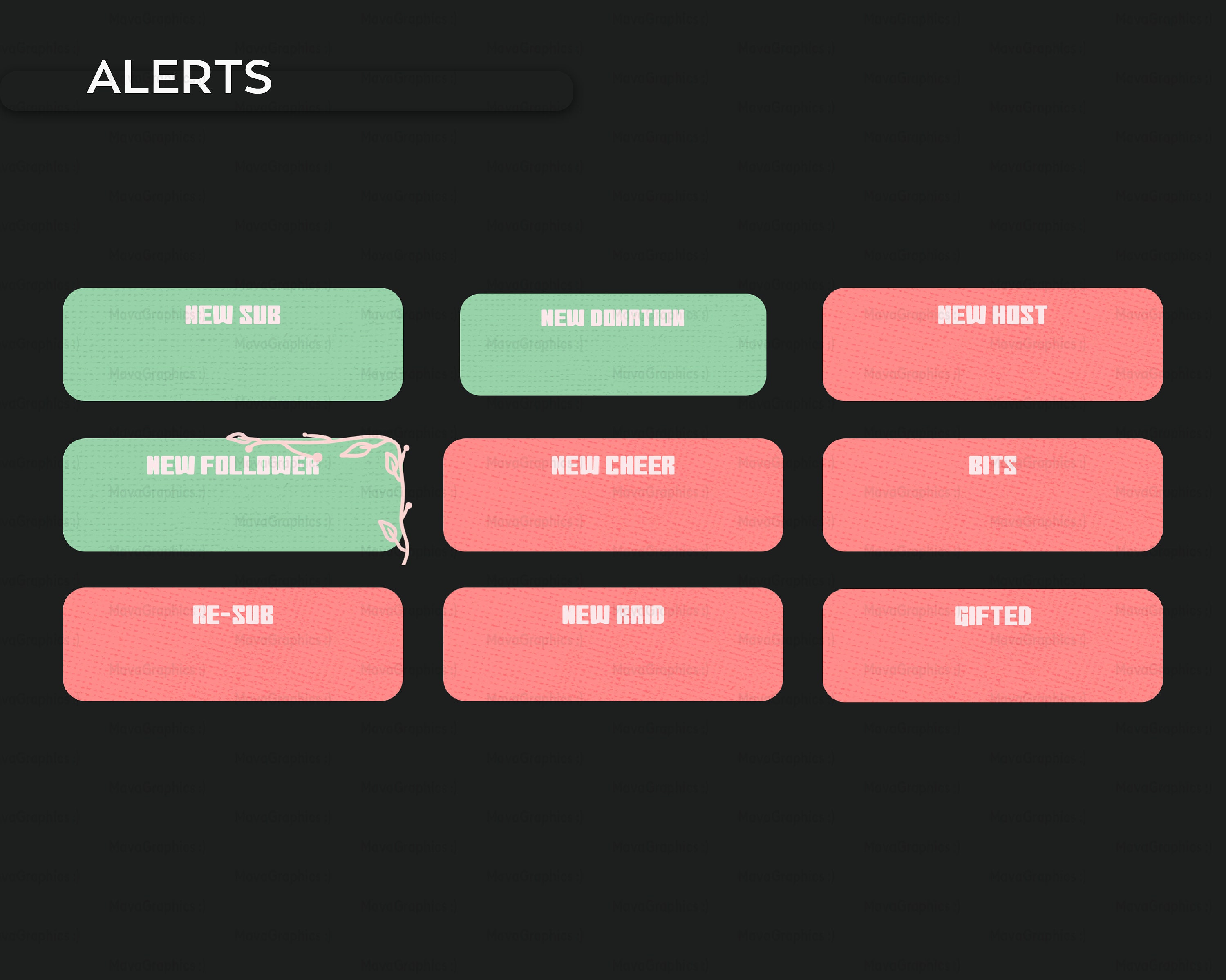 Vine Twitch Overlay for Live Streaming Premade Twitch Overlay Bundle ...
