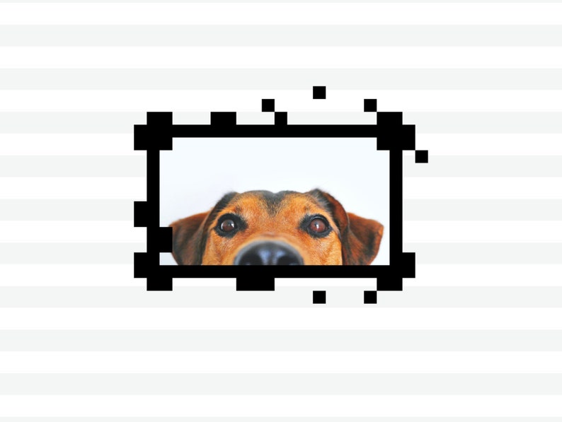 Black Pixel Webcam Frame Overlay, Webcam Border, Premade Twitch ...