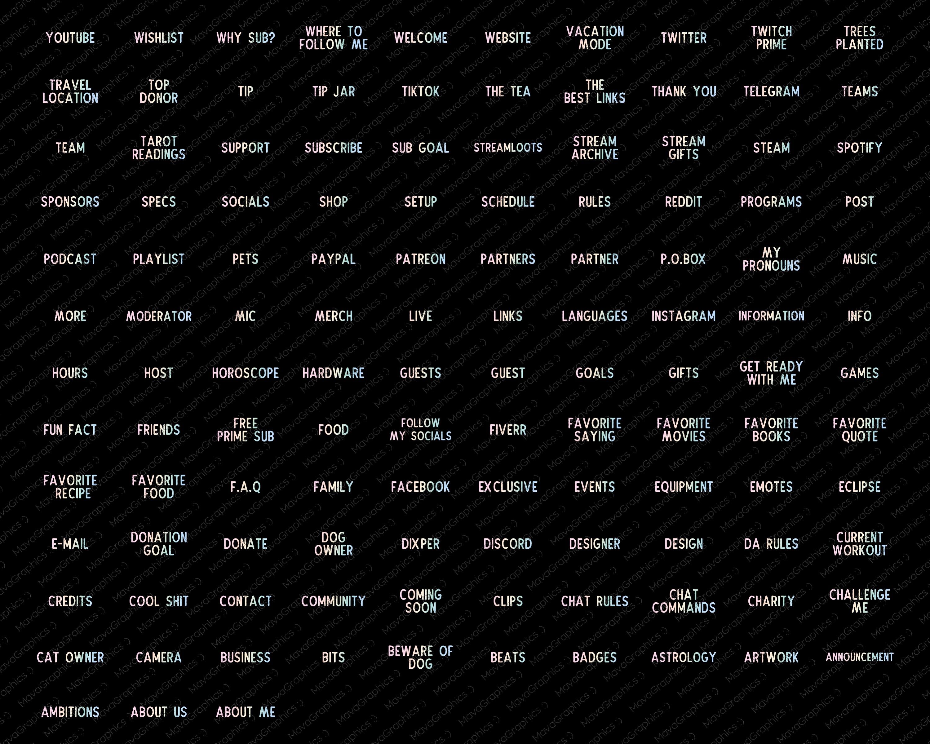 Light Gradient Pastel Kick Panels, Premade Kick PNG Panels Set Bundle ...