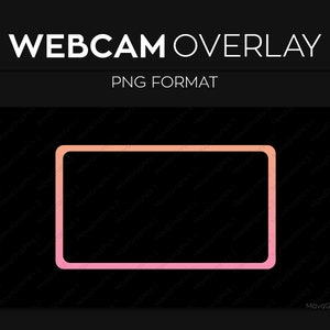 Pink Orange Webcam Frame Overlay, Premade Twitch Streamlabs OBS Facecam ...