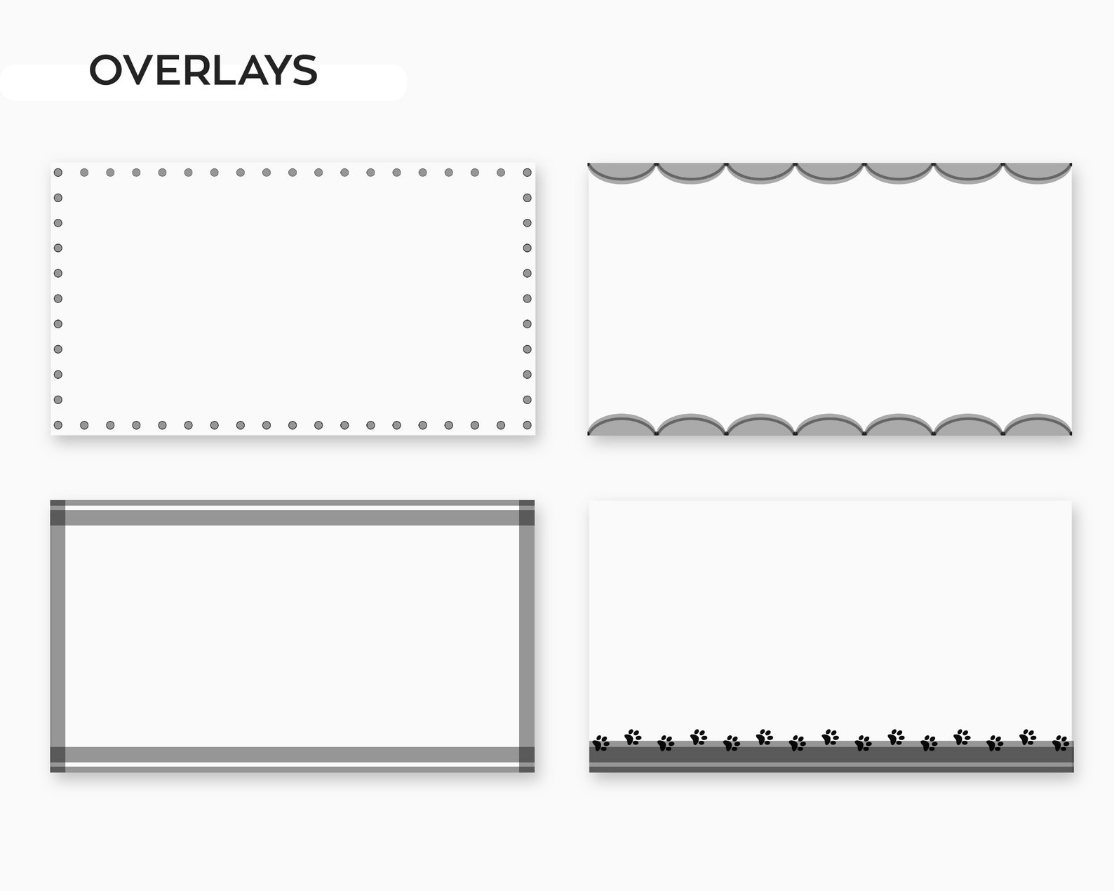 Transparent Black Twitch Streaming Overlay | Custom Twitch PNG Overlay ...