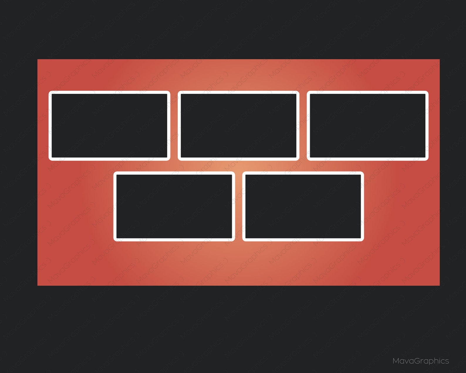 Multiple Screens Twitch Overlay | Orange Podcasting Overlay - Etsy