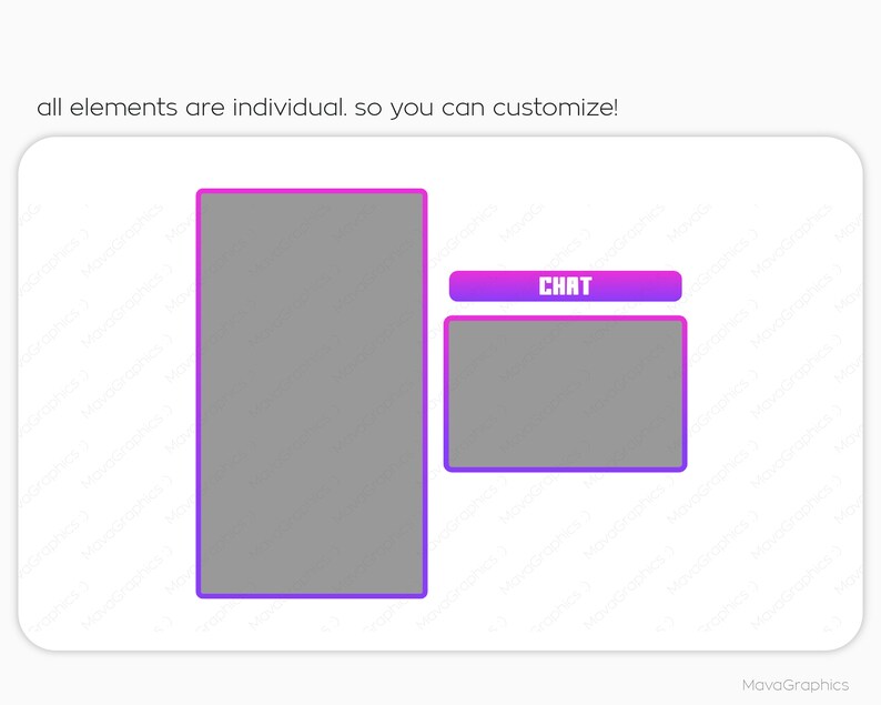 Purple Pink Chatbox Overlay for Streamers Premade Twitch - Etsy