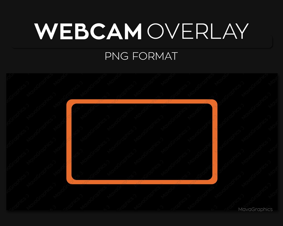 Orange Webcam Frame Overlay, Premade Twitch Streamlabs OBS Facecam ...
