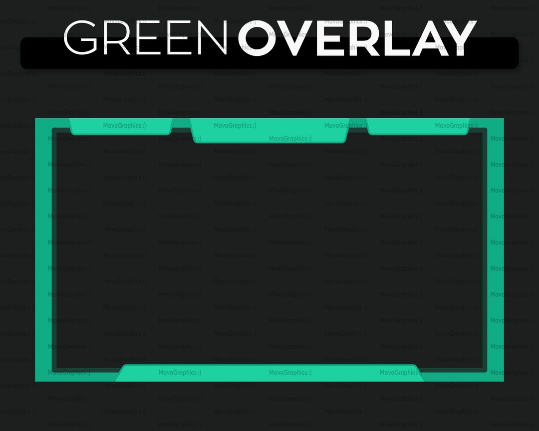 Green Twitch Streaming Overlay | Premade Overlay for OBS, Streamlabs or ...