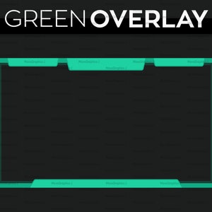 Green Twitch Streaming Overlay | Premade Overlay for OBS, Streamlabs or ...