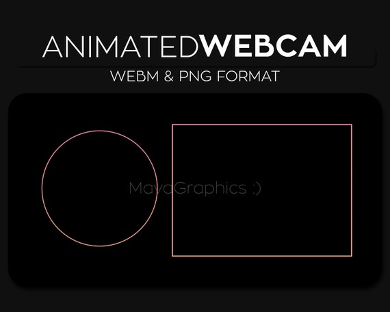 Peach Pink Gradient Webcam Frame for Streaming Circle Webcam | Etsy