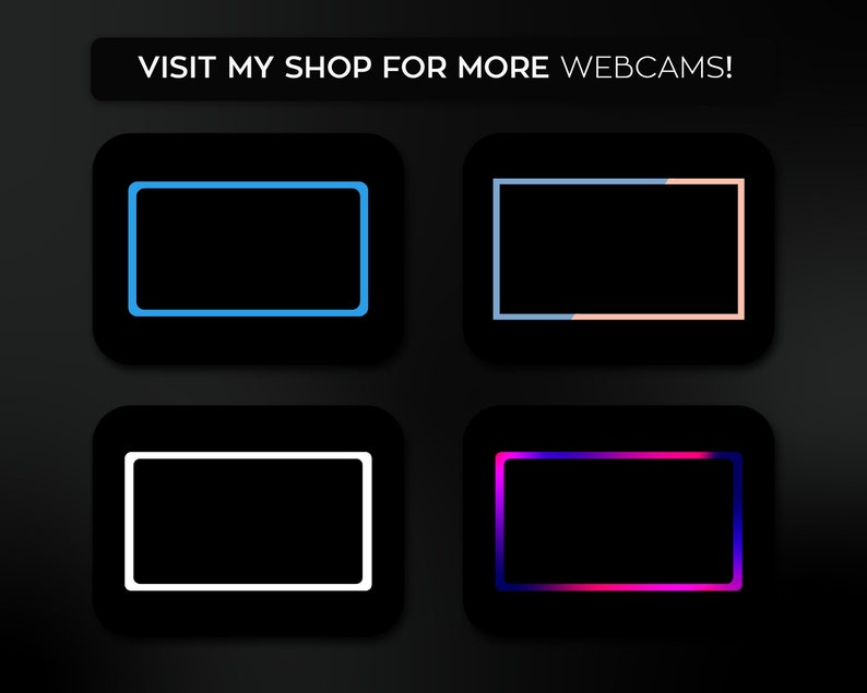 Pink Webcam Frame Overlay, Webcam Border, Custom Twitch Streamlabs OBS ...