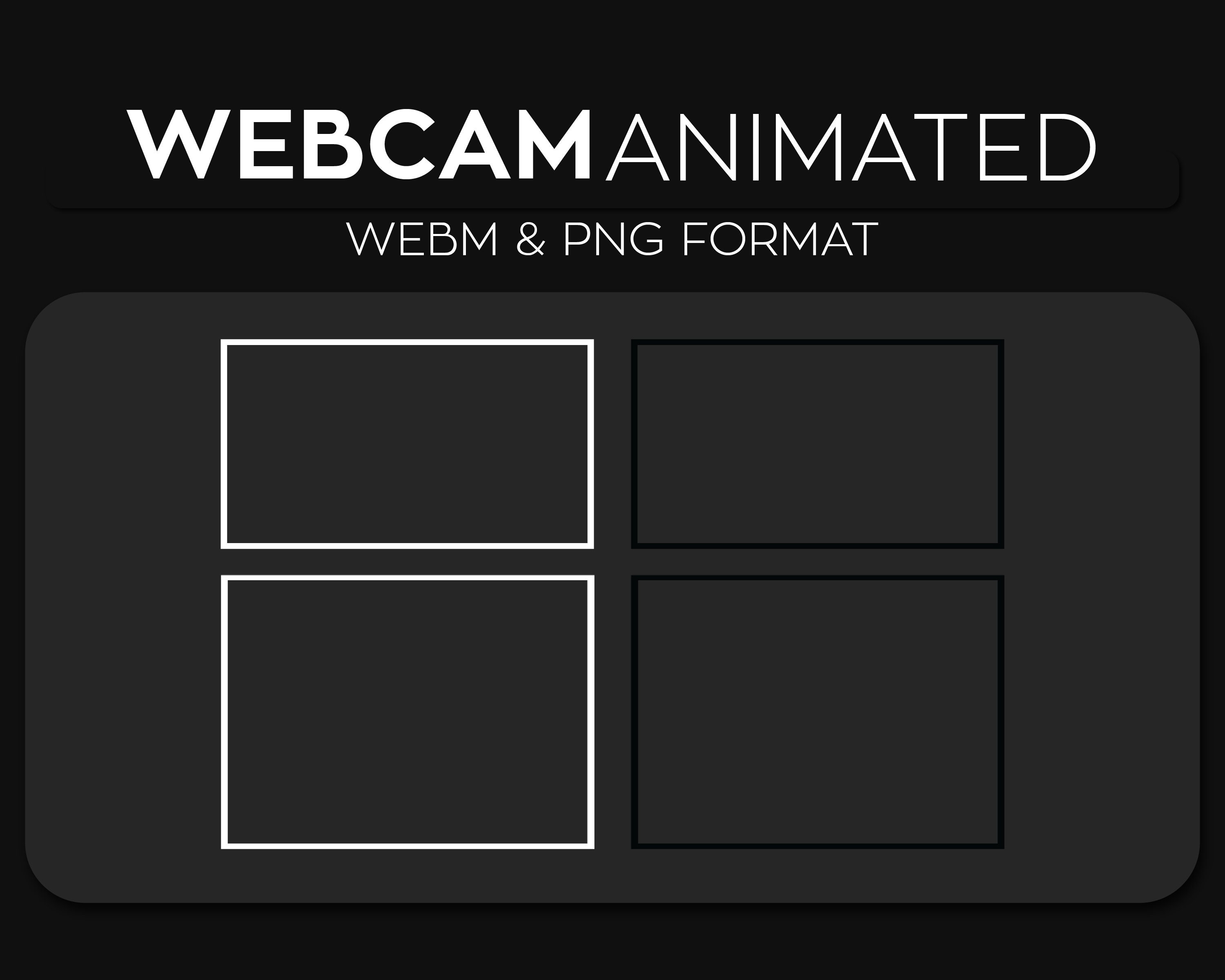 Black and White Gradient Webcam Frame for Streaming, Webcam Border ...