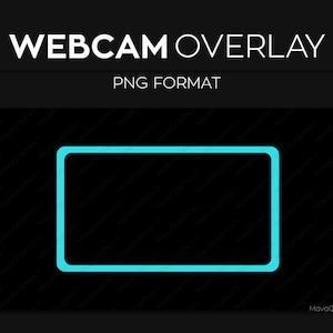 Aqua Webcam Frame Overlay, Webcam Border, Custom Twitch Streamlabs OBS ...