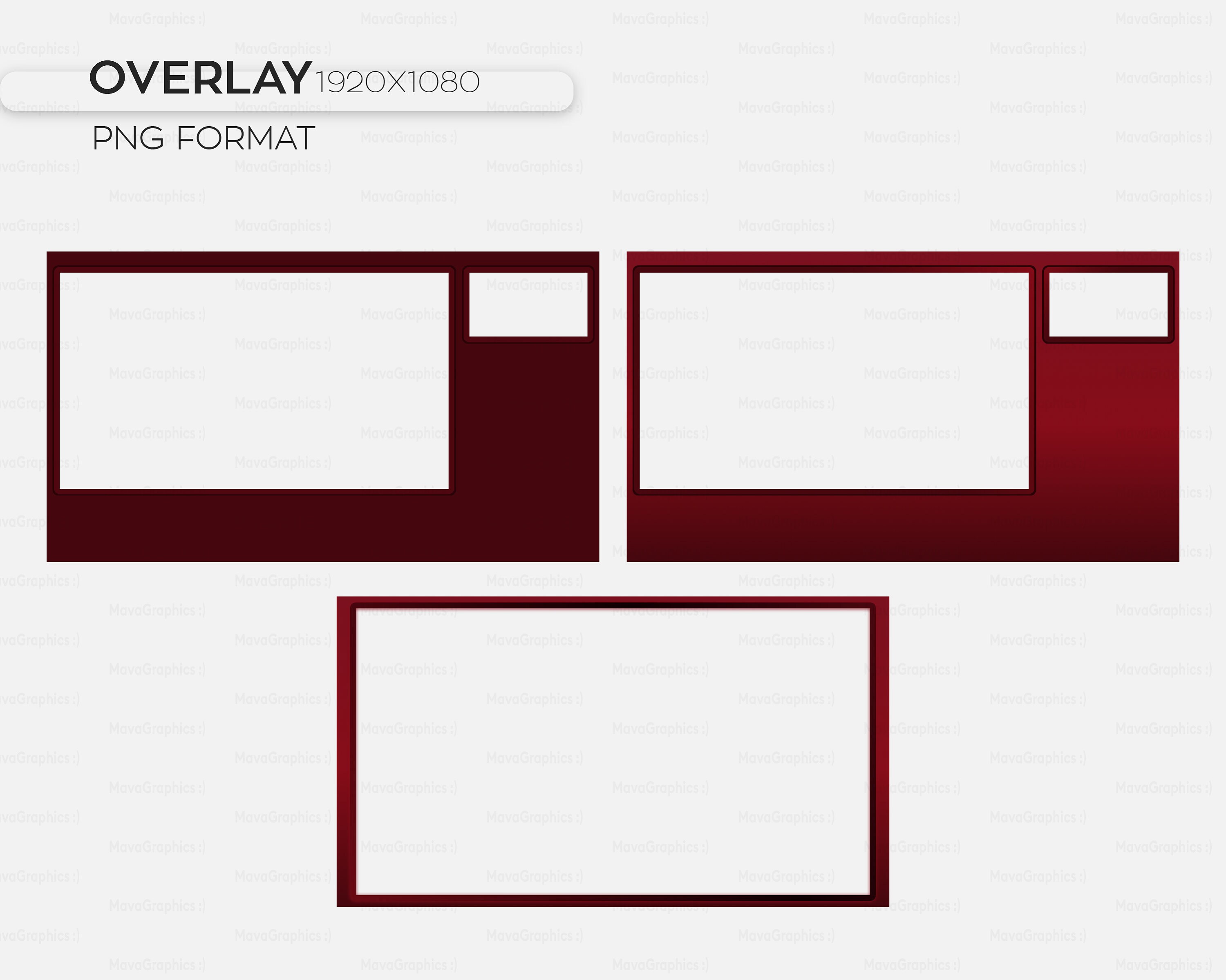 Dark Red Overlay for Live Streaming Premade Twitch Overlay Bundle ...