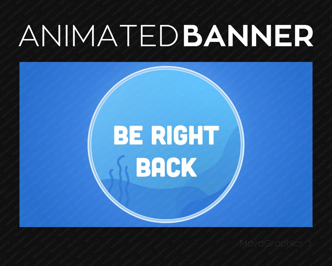 Blue Ocean Stream Screens for Twitch With Bubbles, Premade Animated ...