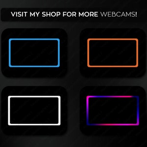 Aqua Webcam Frame Overlay, Webcam Border, Custom Twitch Streamlabs OBS ...