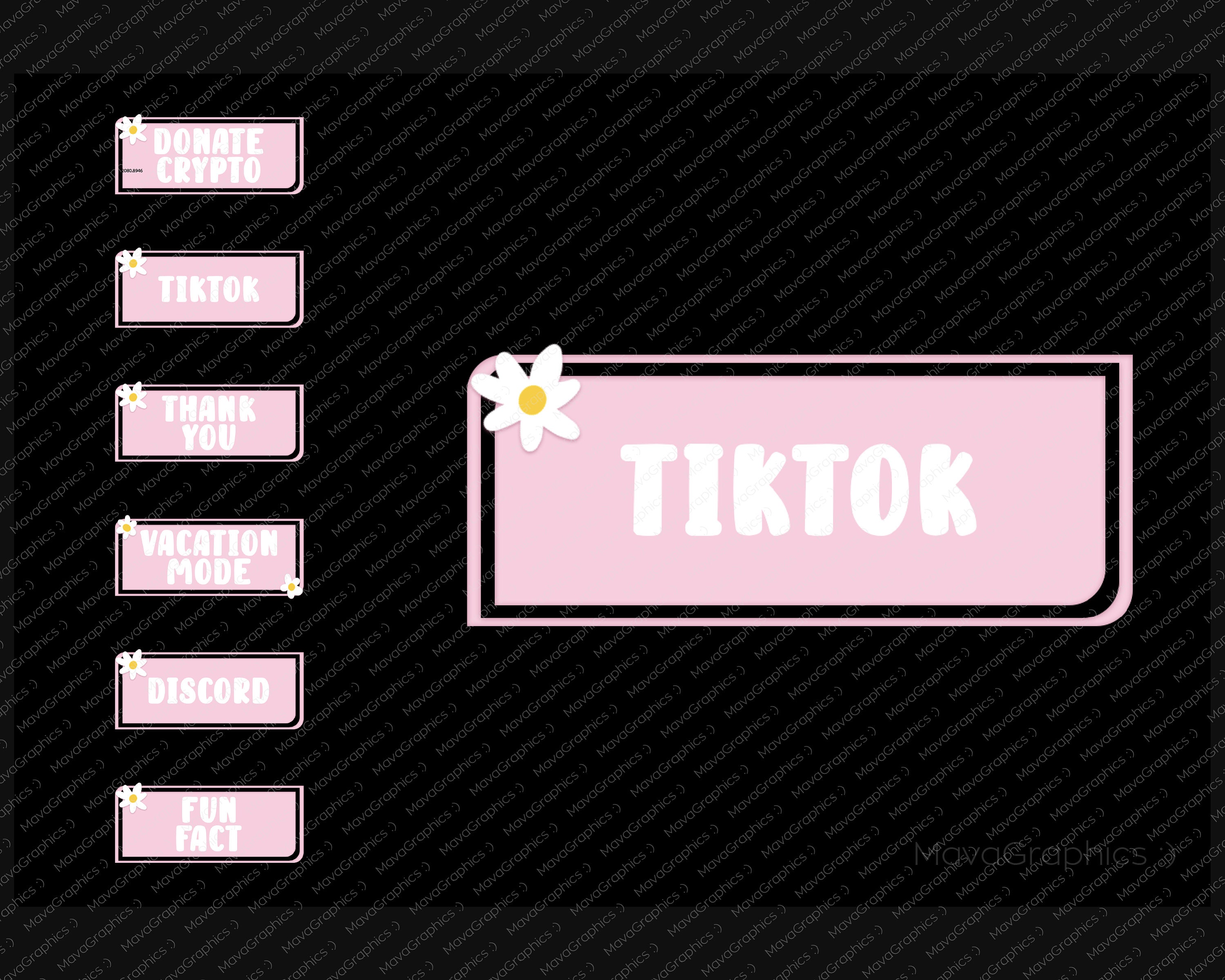 100 Daisy Kawaii Twitch Panels With Numbers for Streamers, PNG Twitch ...