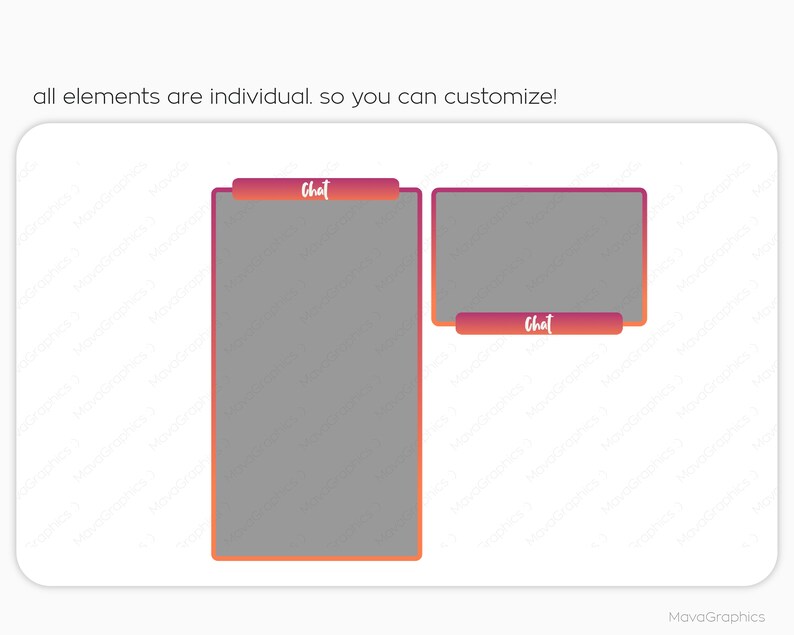 Red Orange Chatbox Overlay for Streamers | Premade Twitch Streamlabs ...