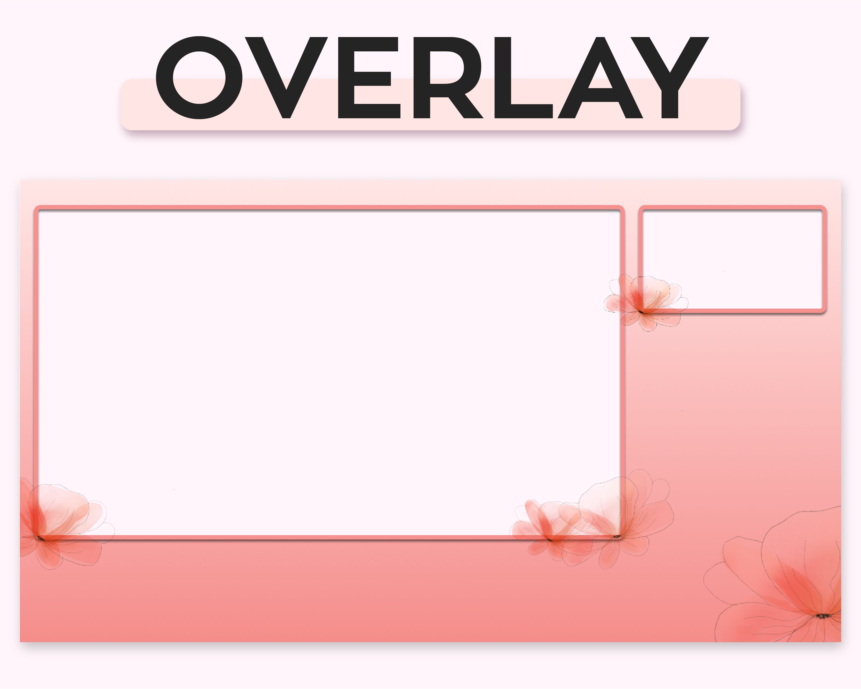 Simple Handdrawn Peach Orange Twitch Streaming Overlay With ...