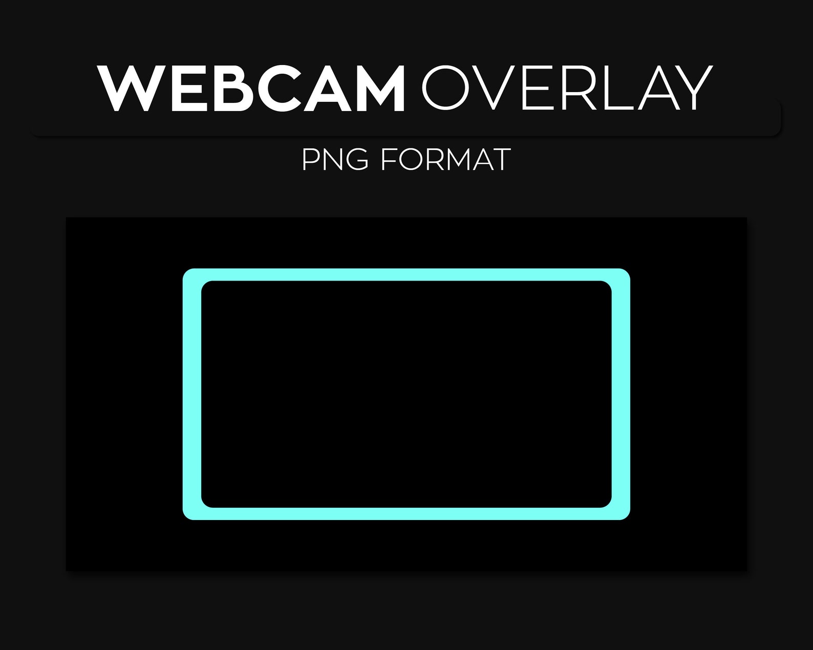 Light Green Webcam Frame Overlay, Webcam Border, Custom Twitch ...