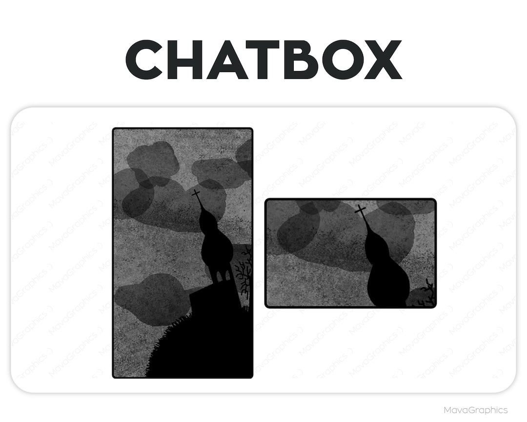 Spooky Halloween Black Chatbox Overlay for Streamers | Premade Twitch ...