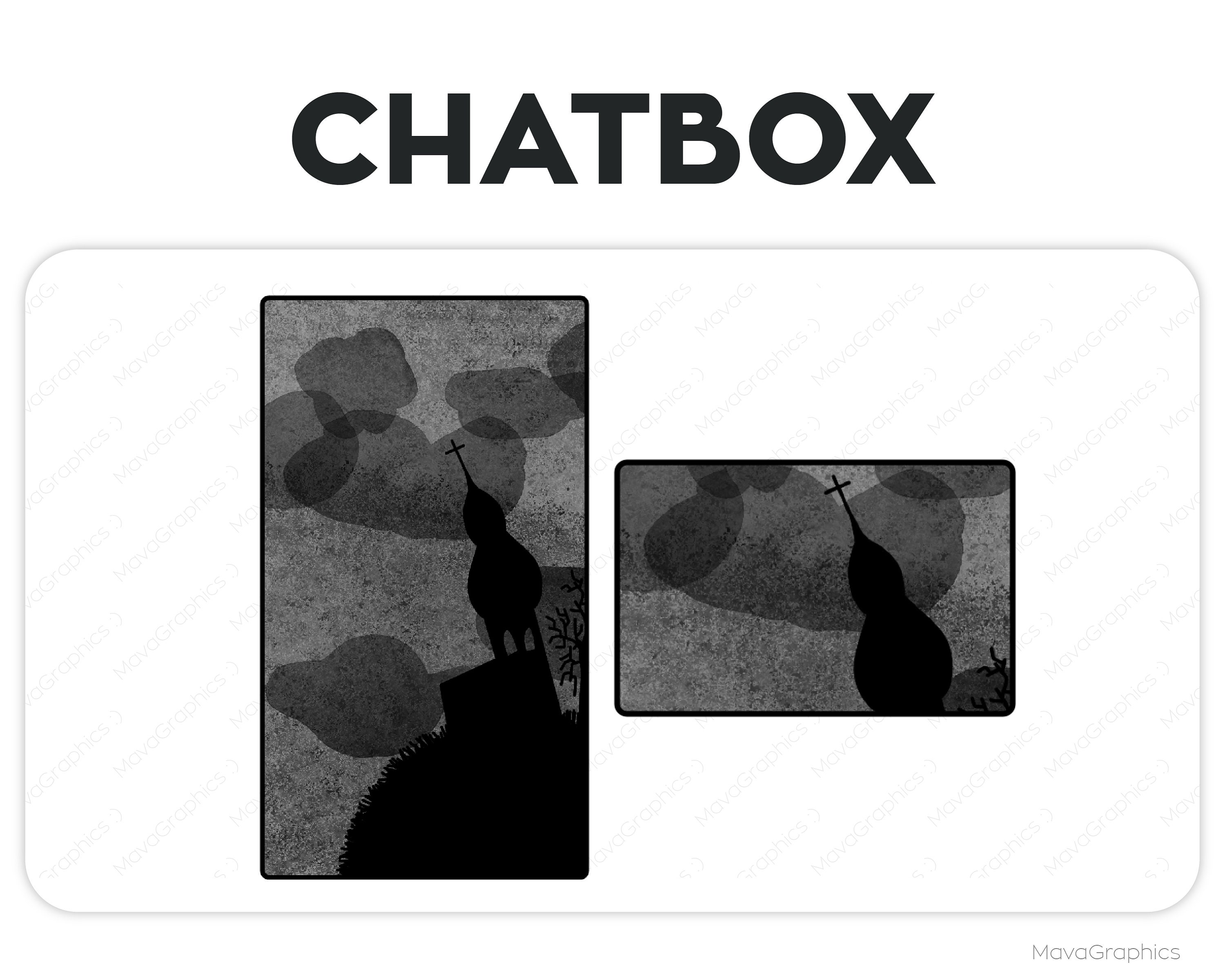 Spooky Halloween Black Chatbox Overlay for Streamers | Premade Twitch ...