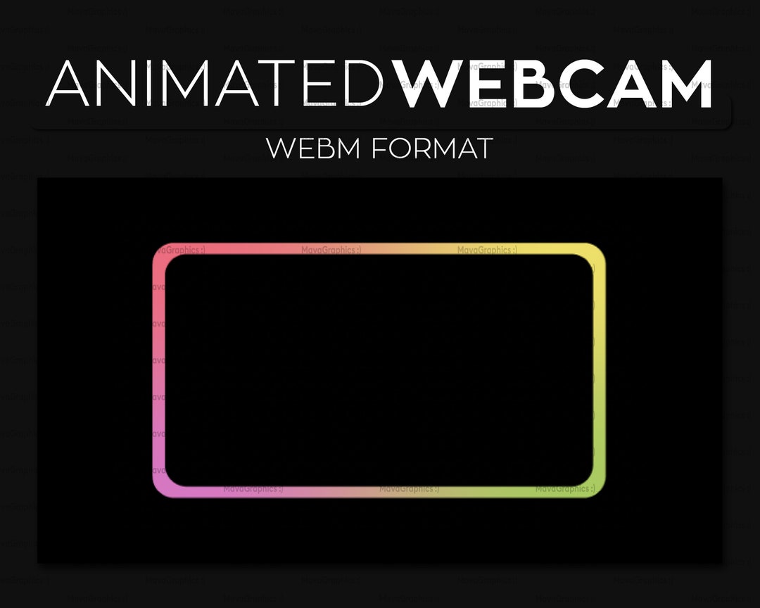 Simple Animated Rainbow Webcam Frame for Streaming, Webcam Border ...