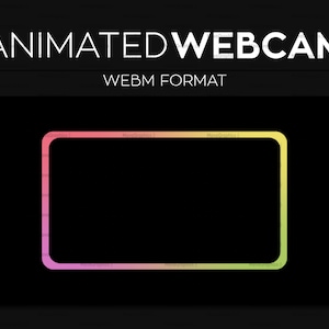Simple Animated Rainbow Webcam Frame for Streaming, Webcam Border ...