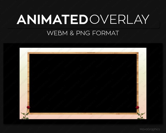Animated Frame Overlay Premade Twitch Streamlabs OBS Roses - Etsy