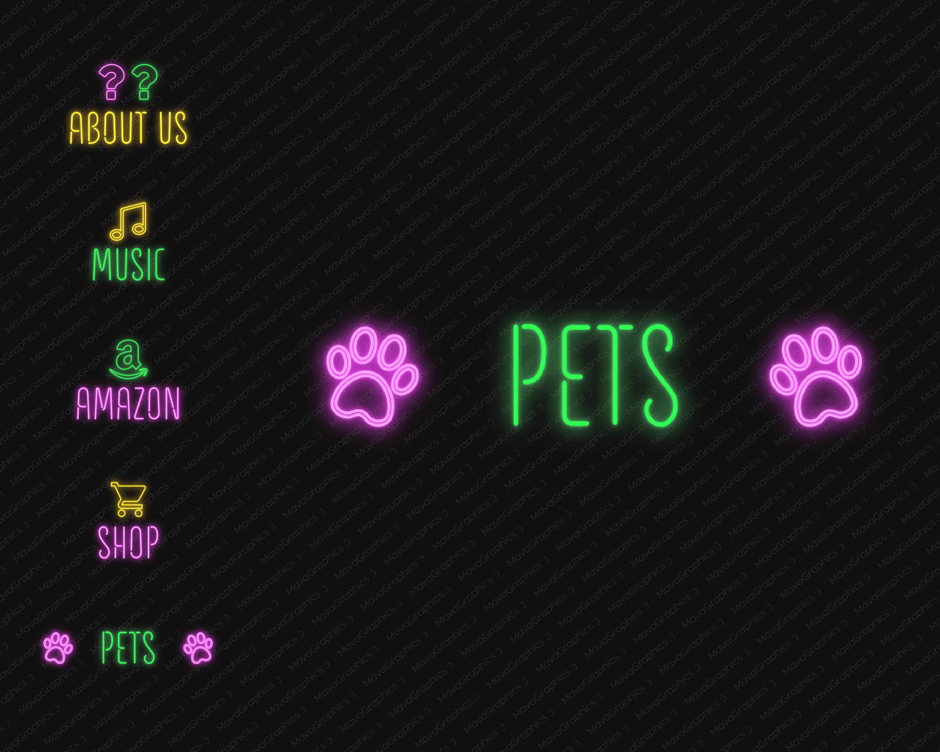 Twitch Panels for Streaming | Premade PNG Twitch Panels Set Bundle ...