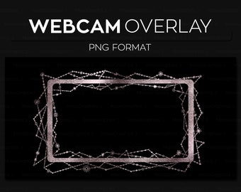 White Webcam Frame Overlay, Webcam Border, Custom Twitch Streamlabs OBS ...
