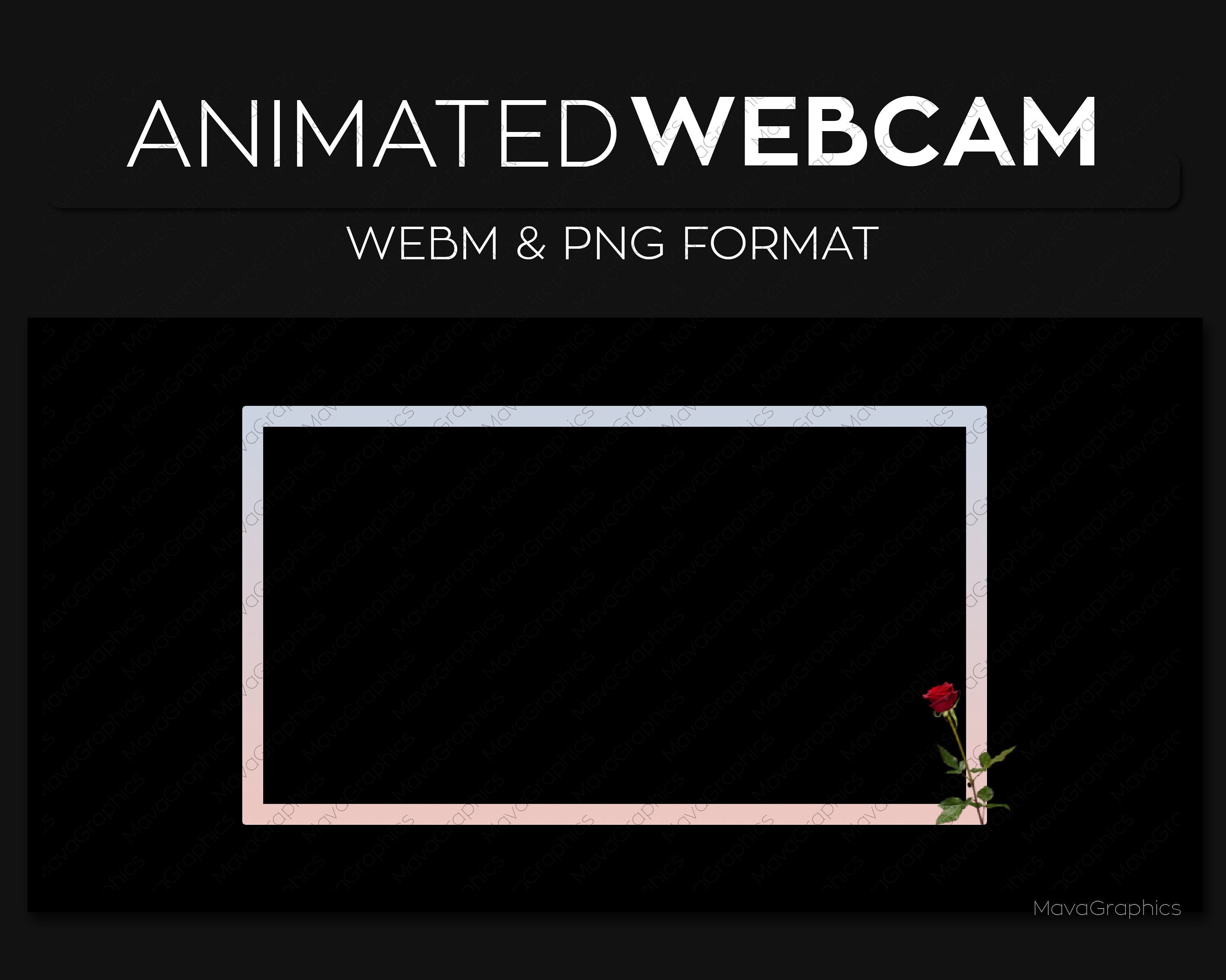 Suave marco de cámara web animada para streaming, animado Twitch ...