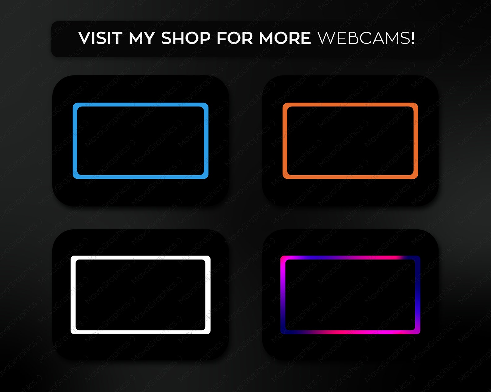 Red Webcam Frame Overlay, Premade Twitch Streamlabs OBS Facecam Overlay ...