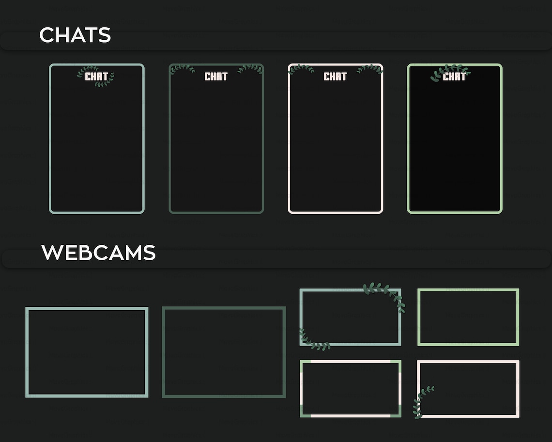 Green Plant Twitch Overlay for Live Streaming Premade Twitch - Etsy
