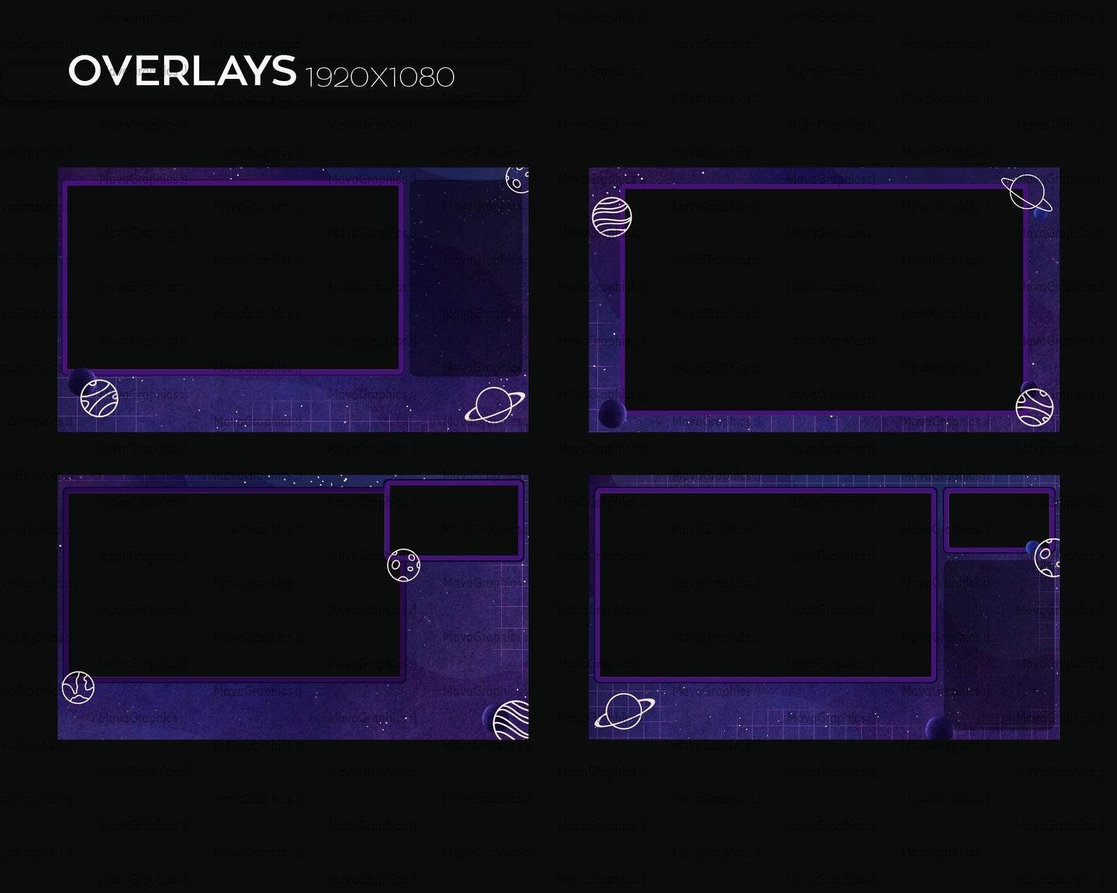 Outer Space Planets Twitch Overlay for Live Streaming | Etsy UK