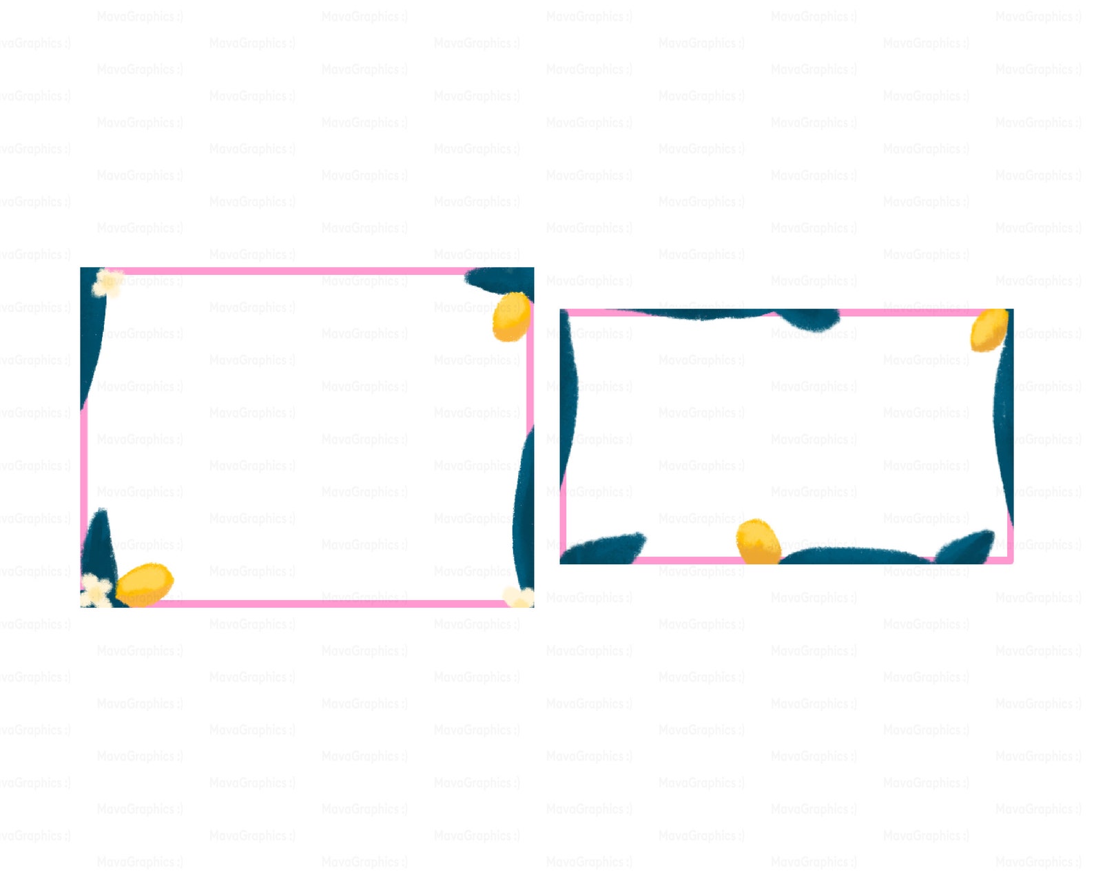 Blue Lemon Overlay Banners for Streaming Overlay Set Hand - Etsy